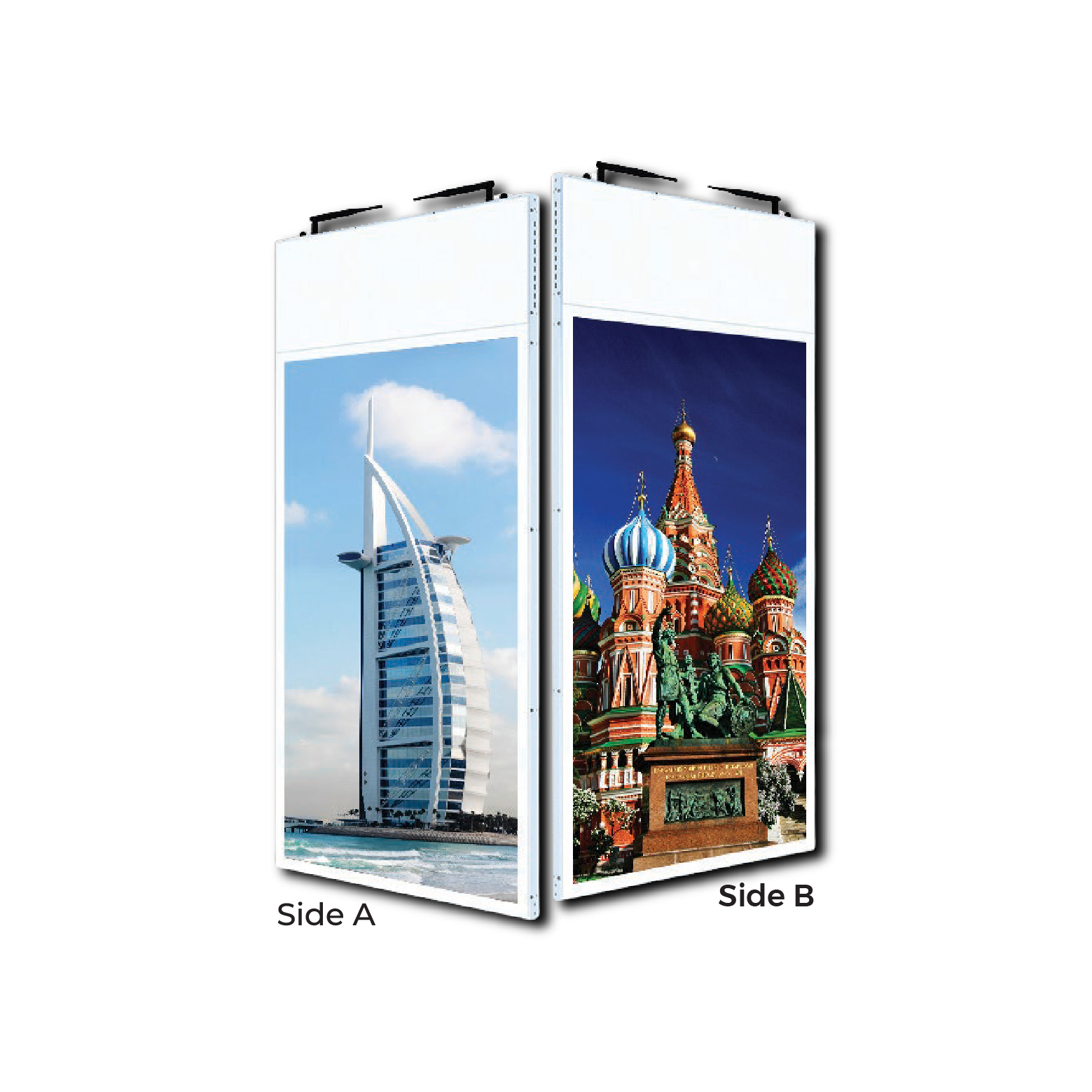 Neo-Smart ป้ายโฆษณาดิจิตอล DOUBLE-SIDED WINDOW DISPLAY - Docusys